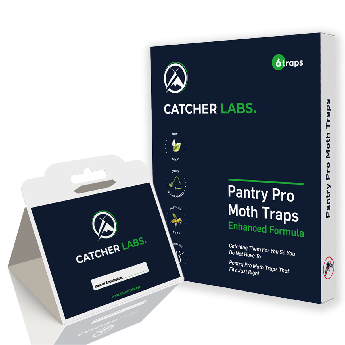 Catcher Labs Pantry Moth Traps - Non Toxic Kitchen Guardian Moth Prevention